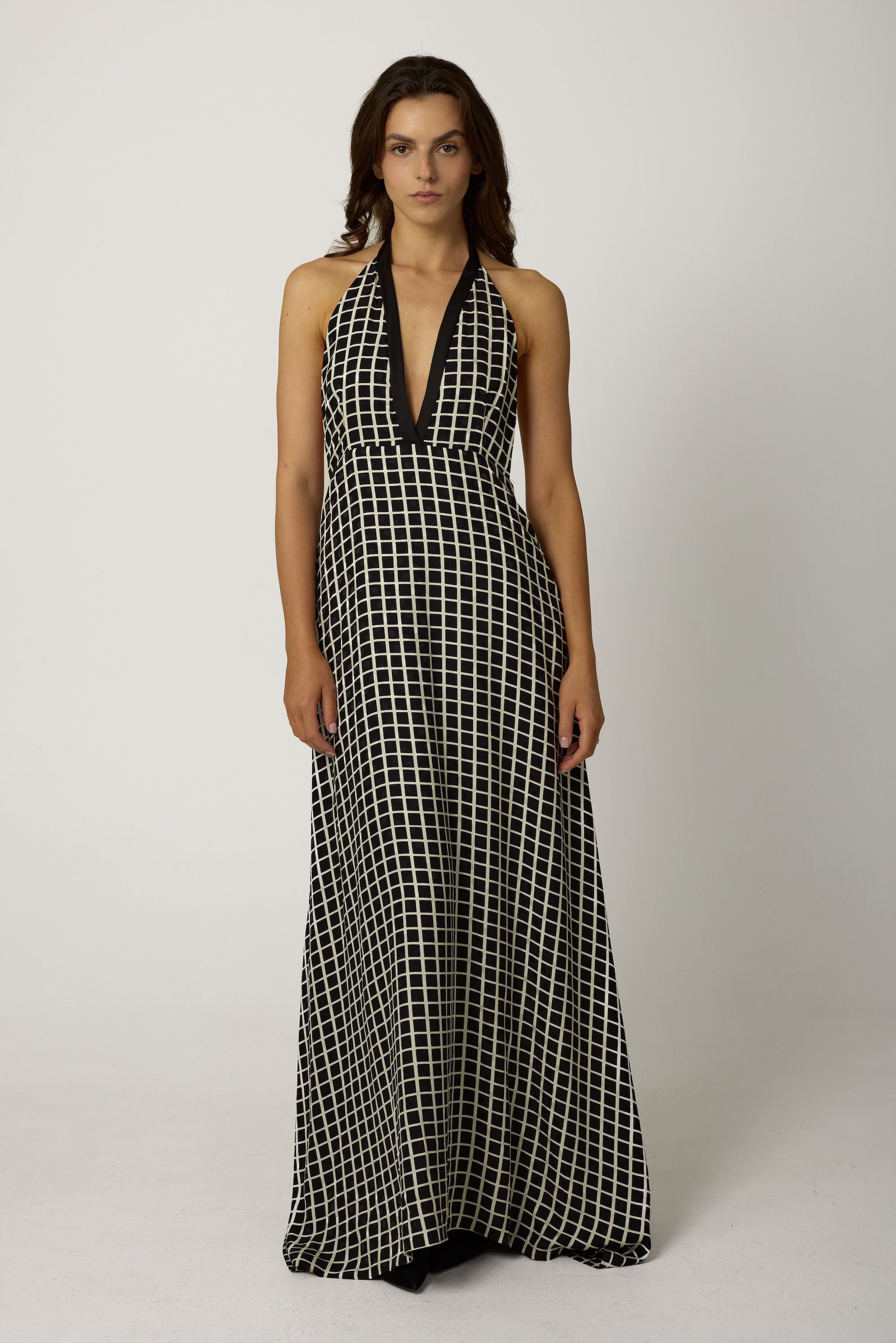 NAJAH Silk Halter Dress – Côte à Côte